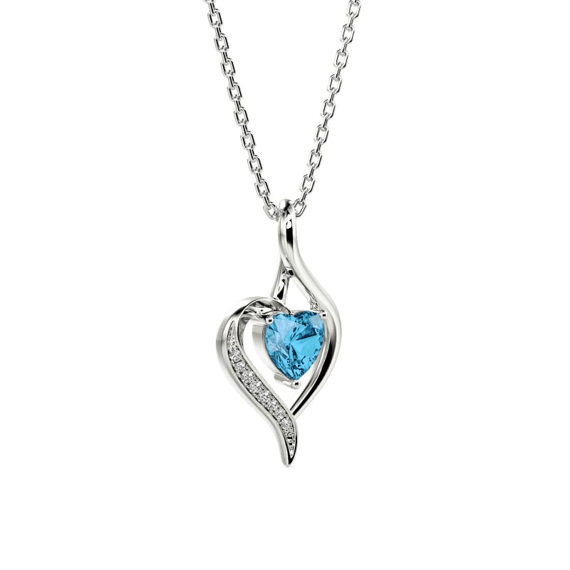 Jeulia Custom Ribbon Twist Double Heart Necklace - Jeulia NZ