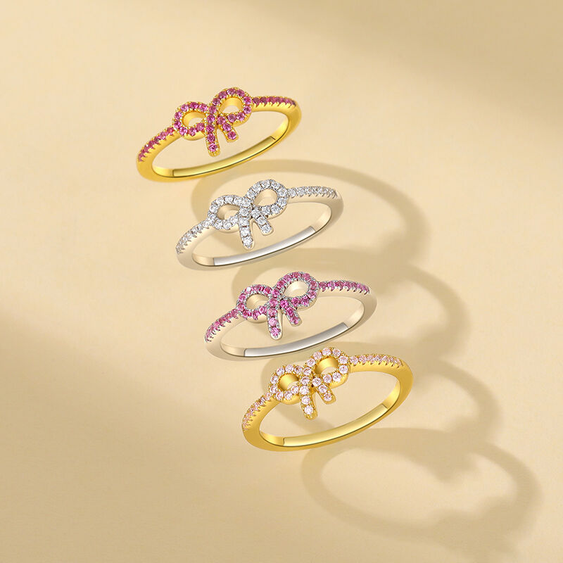 Sterling Silver Tiny Ribbon Bow Ring, Adjustable Size, Small Ribbon Bow Ring, Tiny Bow Ring ...