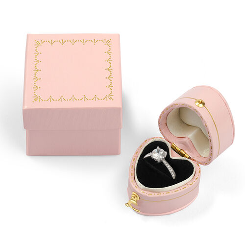 Jeulia Romantic Pink Heart Shaped Ring Box - Jeulia Jewelry