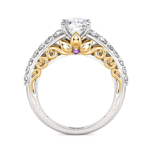 Jeulia Simple Inset Crown Engagement Ring - Jeulia Jewelry
