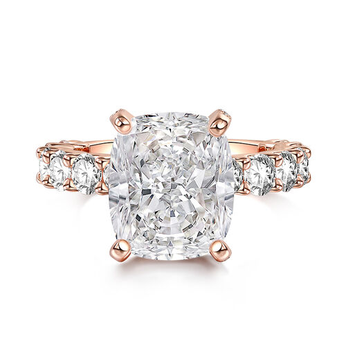 Jeulia Fat Oblong Sterling Silver Engagement Ring - Jeulia Jewelry