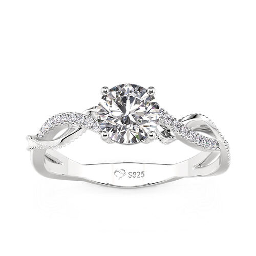 Jeulia Classic Custom Beaded Edge Twist Ring - Jeulia Jewelry