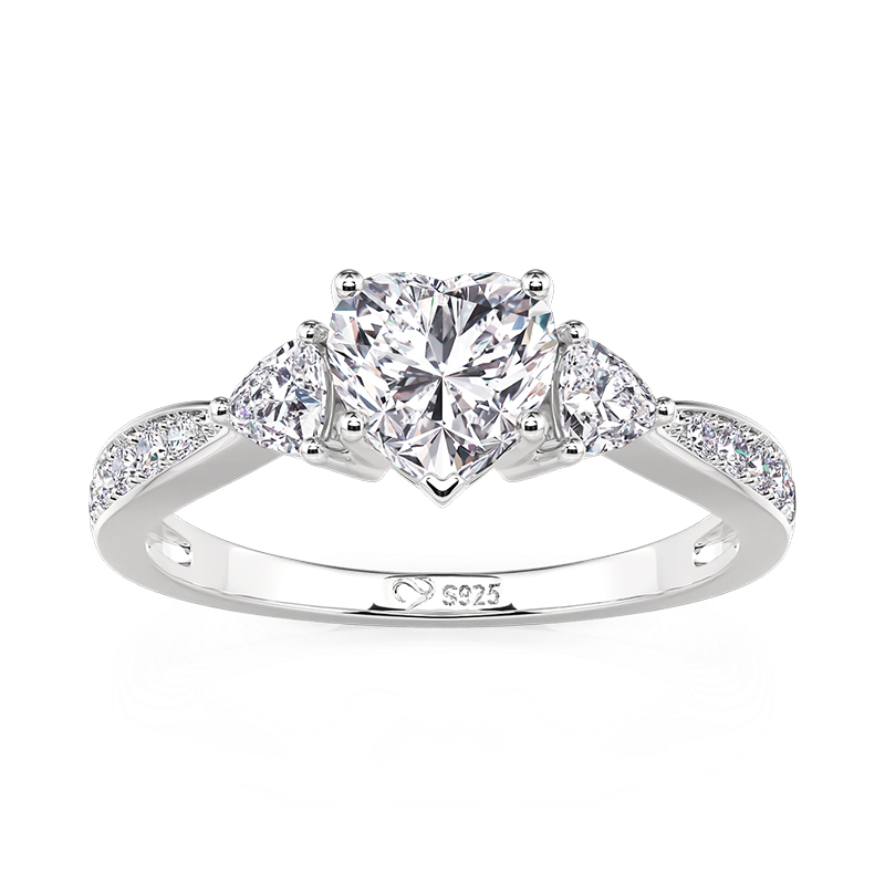 Jeulia Anillo de Compromiso Clásico de Corazón Personalizado -Jeulia MX
