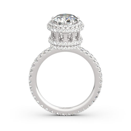 Jeulia Colosseum Inspired Halo Round Cut Sterling Silver Ring - Jeulia ...