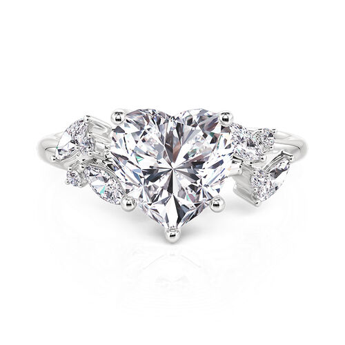 Jeulia Classic Custom Heart Cluster Ring - Jeulia Jewelry