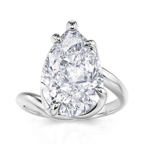 Jeulia Simple Twist Pear Cut Solitaire Engagement Ring - Jeulia Jewelry