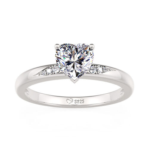 Jeulia Love Ripple Custom Heart Promise Ring for Women - Jeulia Jewelry