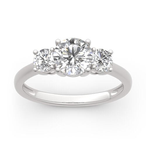 Jeulia 10K/14K/18K Gold Platinum Three Stone Round Cut Ring - Jeulia ...