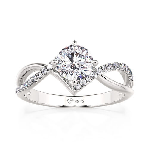 Jeulia Custom Simple Twist Wedding Ring Round Cut - Jeulia Jewelry